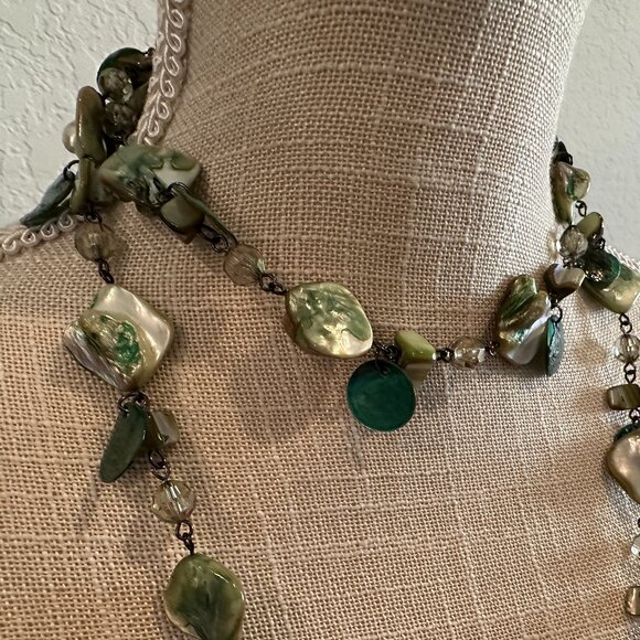 Vintage | Jewelry | Mother Of Pearl And Bead Necklace 4 | Poshmark